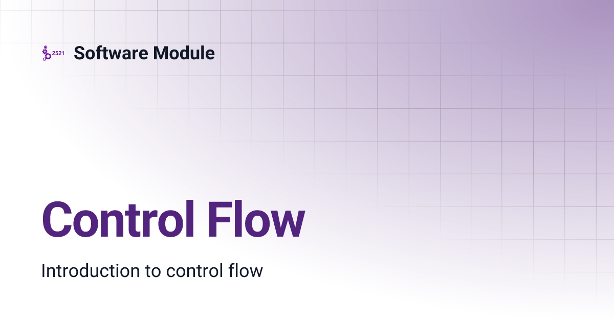 Control Flow | Software Module